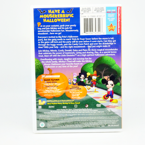 MICKEY MOUSE CLUBHOUSE MICKEY'S TREAT HALLOWEEN FUN DVD NEW RARE HTF ...