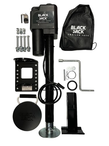 12v Black Jack Trailer Jack -MAXI for Caravan and Trailers Electric ...