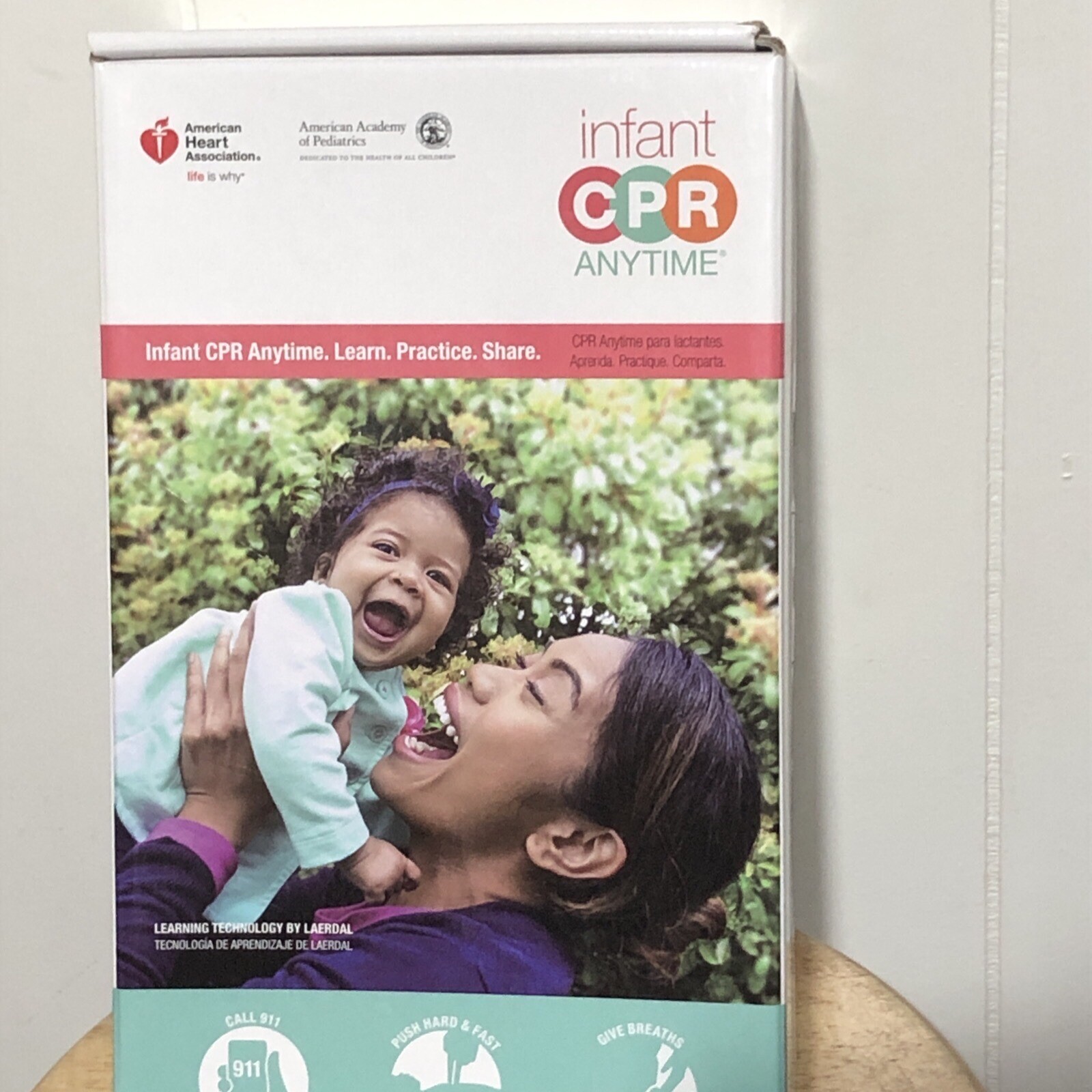 Infant CPR Anytime Kit AHA A Heart Association DVD Training + Baby ...