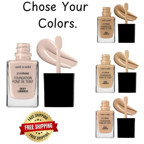Wet n Wild Photo Focus Dewy Liquid Foundation Makeup ( Chose Your ...