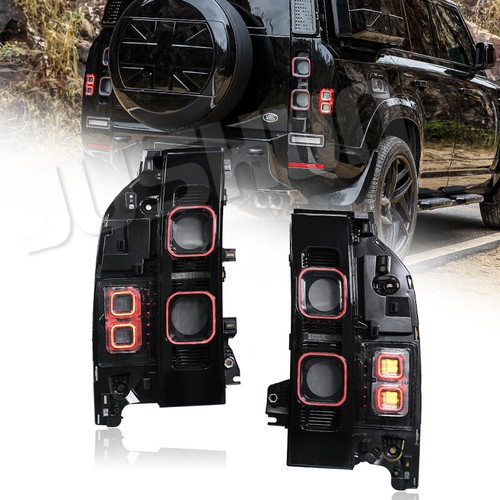 1Pair Left+Right Black LED Tail Light Assembly For Land Rover Defender ...