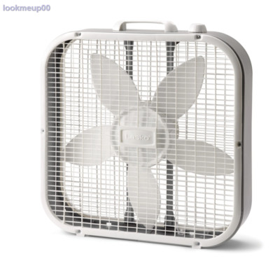 Lasko 20" Classic Box Fan with Weather-Resistant Motor, 3 Speeds, 22.5 ...