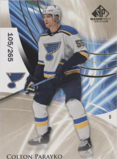 2020-21 Upper Deck SP Game Used - Colton Parayko #16 Golden Burst /265 ...