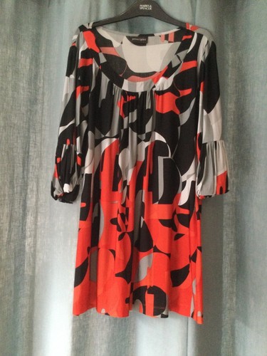 Principles pretty colourful tunic Viscose jersey 3/4 sleeves S 16/18 ...