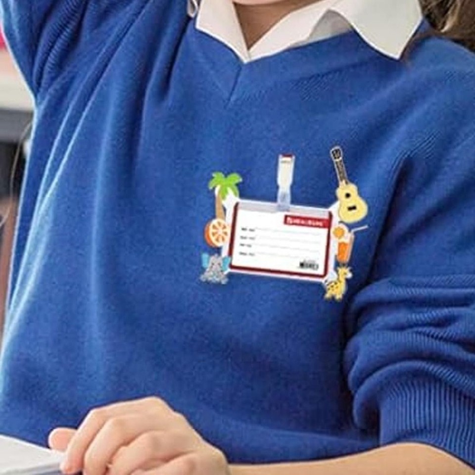 Transparent Badge Holder Horizontal Pin Holder DIY ID Card Holder ...