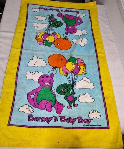 Vintage Barney And Baby Bop Towel The Lyons Group 1993 Very Good Clean Condition | eBay