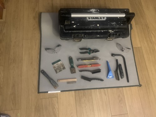 Stanley Toolbox with Assorted Hand Tools & Accessories - Job Lot Bundle ...