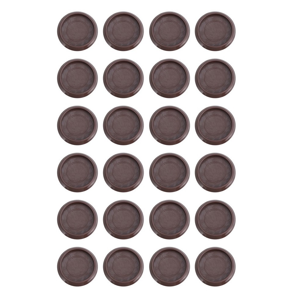 24 Pcs Furniture Stopper Plastic Caster Cups Anti Slip Bed Stoppers for ...