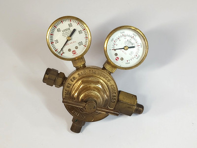 Vintage Victor Oxygen Regulator Model No. SR95 Brass Gauge - Victor ...
