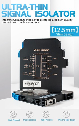 Signal Isolators Analog Transmitter Converters 1 In 2 Out DC 4-20mA 0 ...