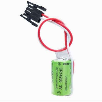 CR14250 Battery 3V Programmer Battery PLC Industrial Control Black Plug ...