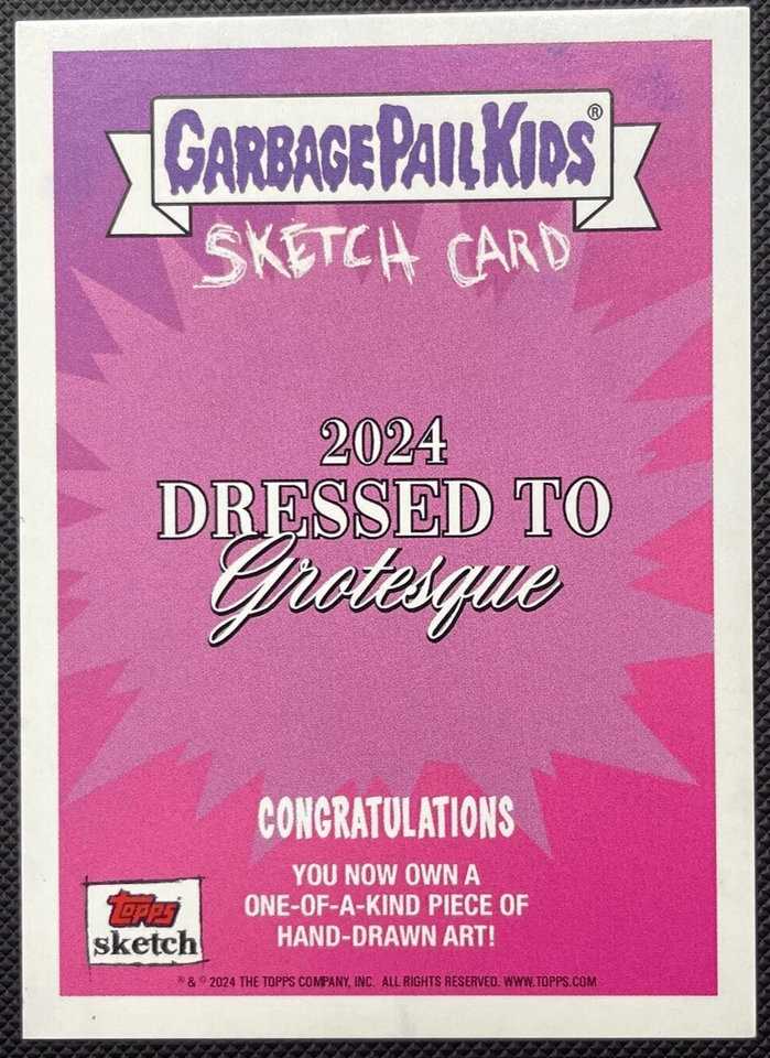 GPK Steve Crockett Sketch 1/1 Card, Semi Colin/Beasty Boyd, Dressed to ...