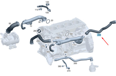 MB CLS C257 Kühlwasserkreislauf Zuleitung A2642001101 NEU ORIGINAL | eBay