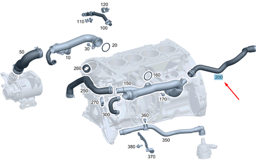 MB CLS C257 Kühlwasserkreislauf Zuleitung A2642001101 NEU ORIGINAL | eBay