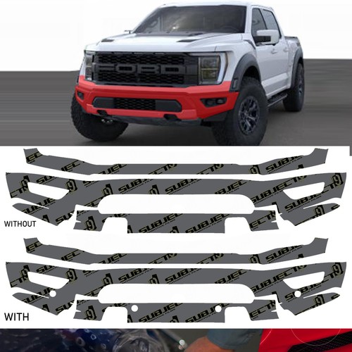 2021-2023 Ford F-150 Raptor Pre-Cut Front Bumper Paint Protection Clear ...