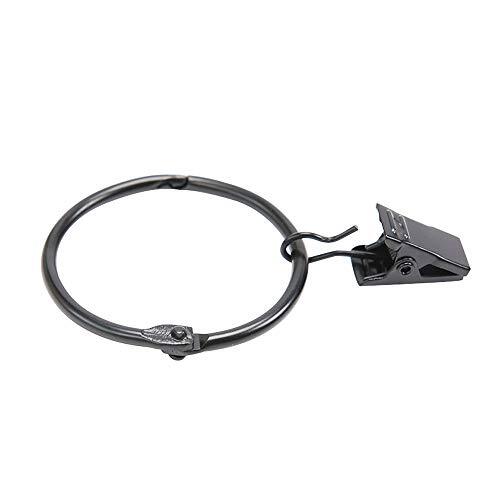 Curtain Rod Clip Rings For 1" Rod Curtain Rings With Clips Decorative ...