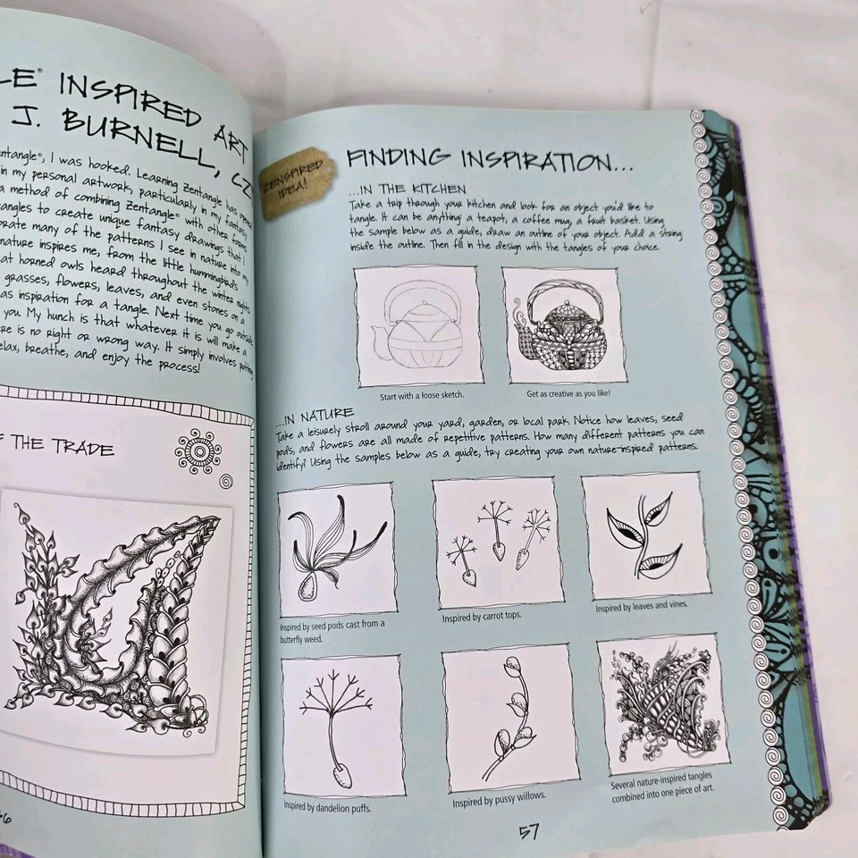 NWOT The Art of Zentangle 50 Inspiring Drawings Designs For Meditative ...