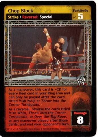 WWE: Chop Block [Played] card type Strike Raw Deal Wrestling WWF | eBay