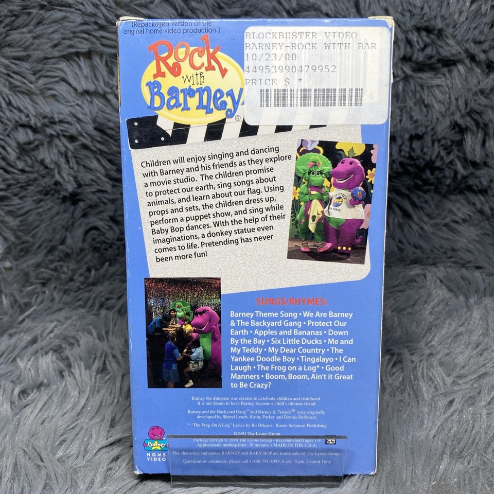 Barney - Rock With Barney VHS Tape 1996 Classic Collection Of Songs ...