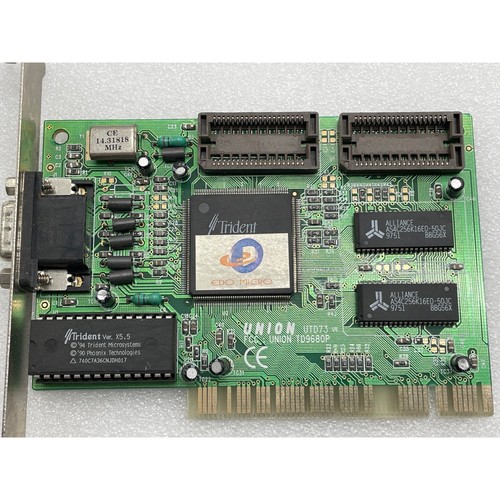 Vintage Union Trident UTD73 Trident 9680 1MB PCI Video Graphics Card ...