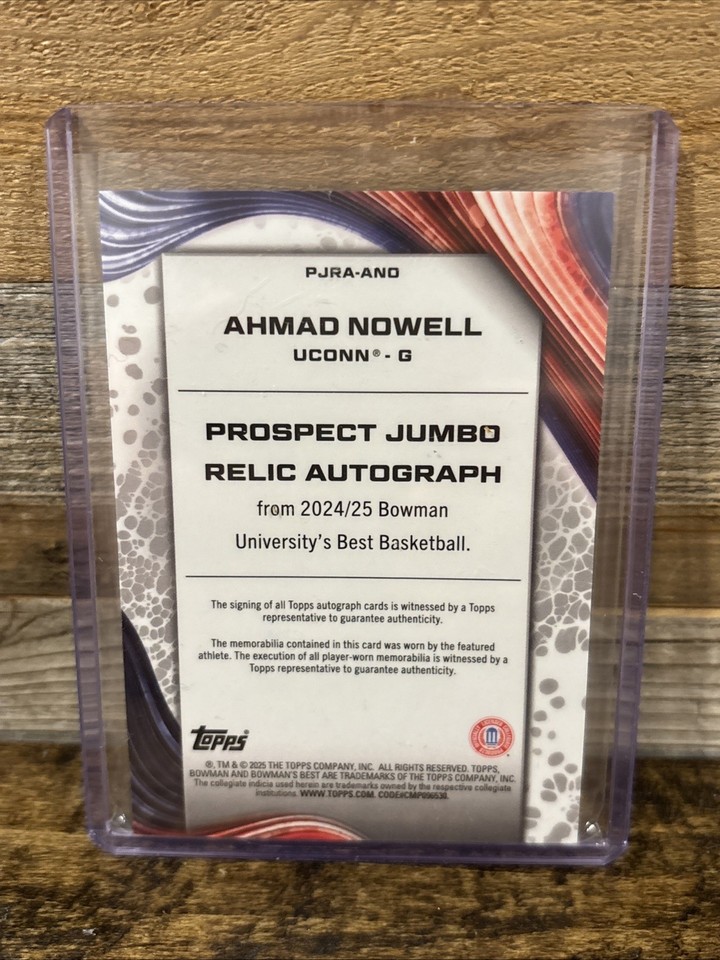 🔥 2024-25 Bowmans Best U Prospect Relic Autograph Black Ahmad Nowell ...