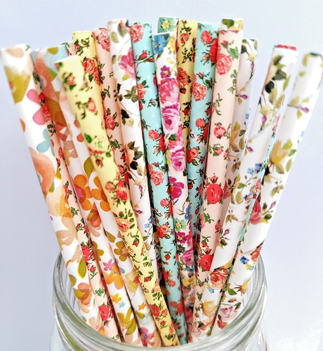 25 RETRO STRIPE PAPER DRINKING STRAWS VINTAGE POLKA PARTY WEDDING ...