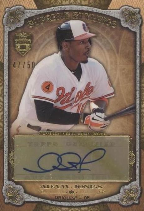 2013 Topps Supreme - Supreme Stylings Autographs Adam Jones #SS-AJ /50 ...