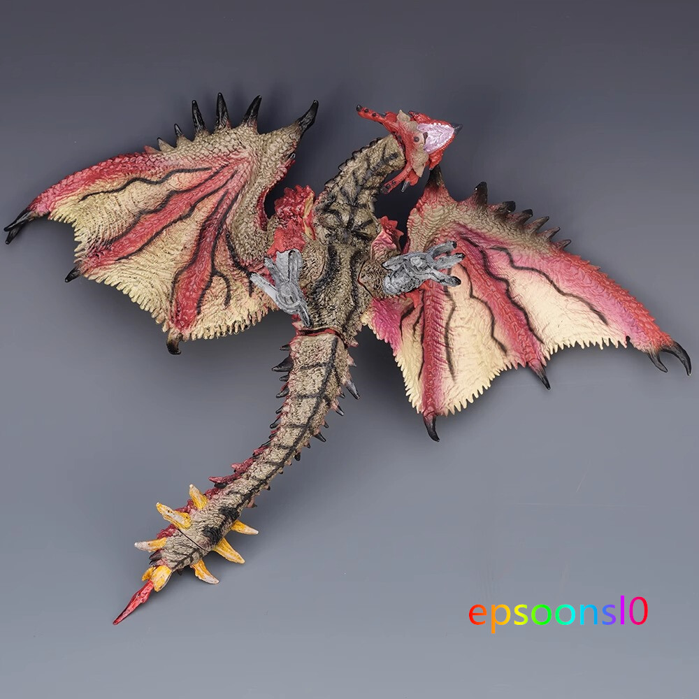 Monster Hunter World Rathalos Statue Figure Male Fire Dragon Model Toy ...