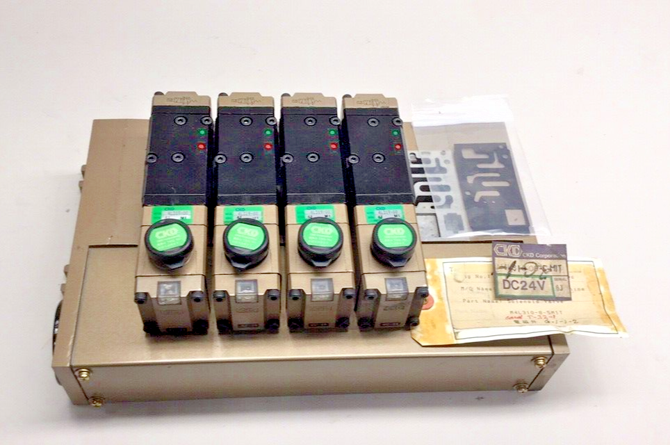 CKD M4L310-8-5M1T Used Solenoid Valve 5-Rack of 4L319-00-M1 24VDC ...