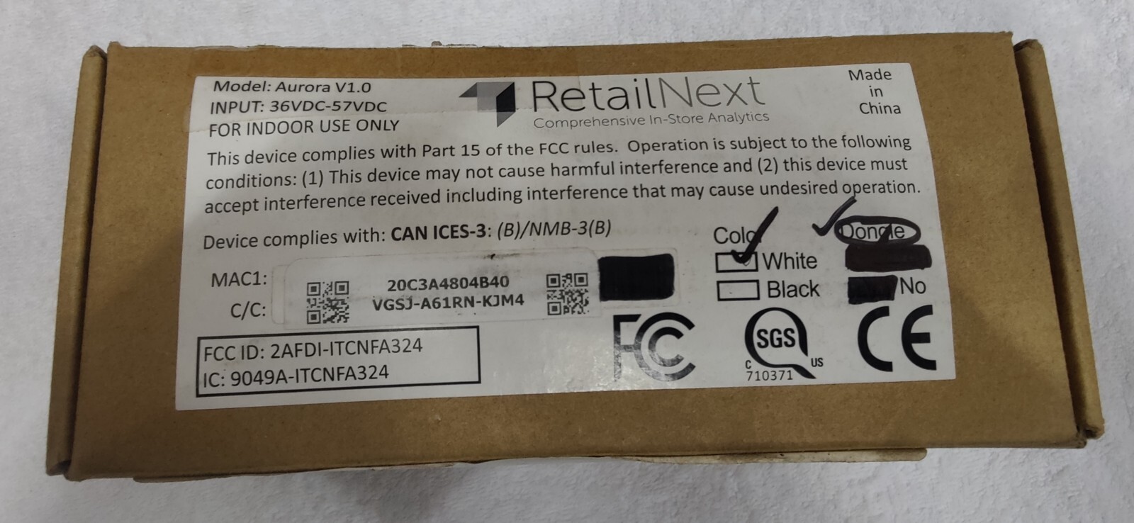 RetailNext Aurora V1.0 Store Shopping Sensor | eBay