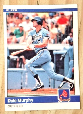 1984 FLEER DALE MURPHY CARD#186 ATLANTA BRAVES PHILADELPHIA PHILLIES ...