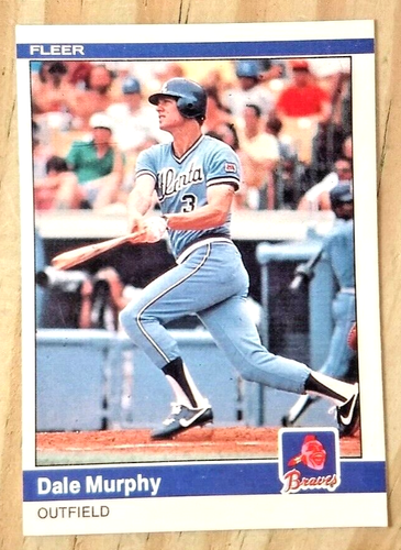 1984 FLEER DALE MURPHY CARD#186 ATLANTA BRAVES PHILADELPHIA PHILLIES ...