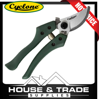 Cyclone Secateurs Bypass 200mm Pruner Quick Release Glass Filled Nylon ...
