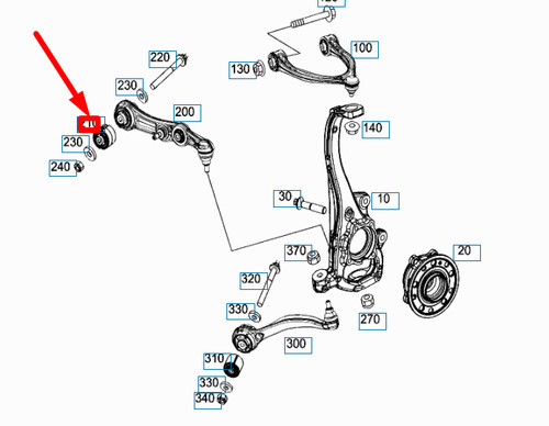 NEW MB E W213 FRONT SPRING LINK METAL BEARING ELEMENT A2053336100 ...