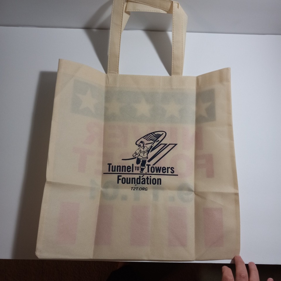 NEVER FORGET 9/11 Bag Tote 15.5” Square Tunnel To Towers Foundation T2T ...