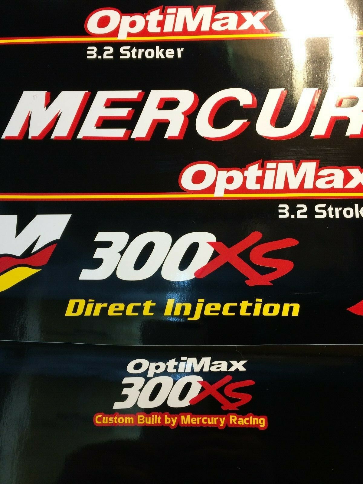 Mercury 300xs 3.2L Stroker Outboard Engine Decal stickers 2007 2008 ...