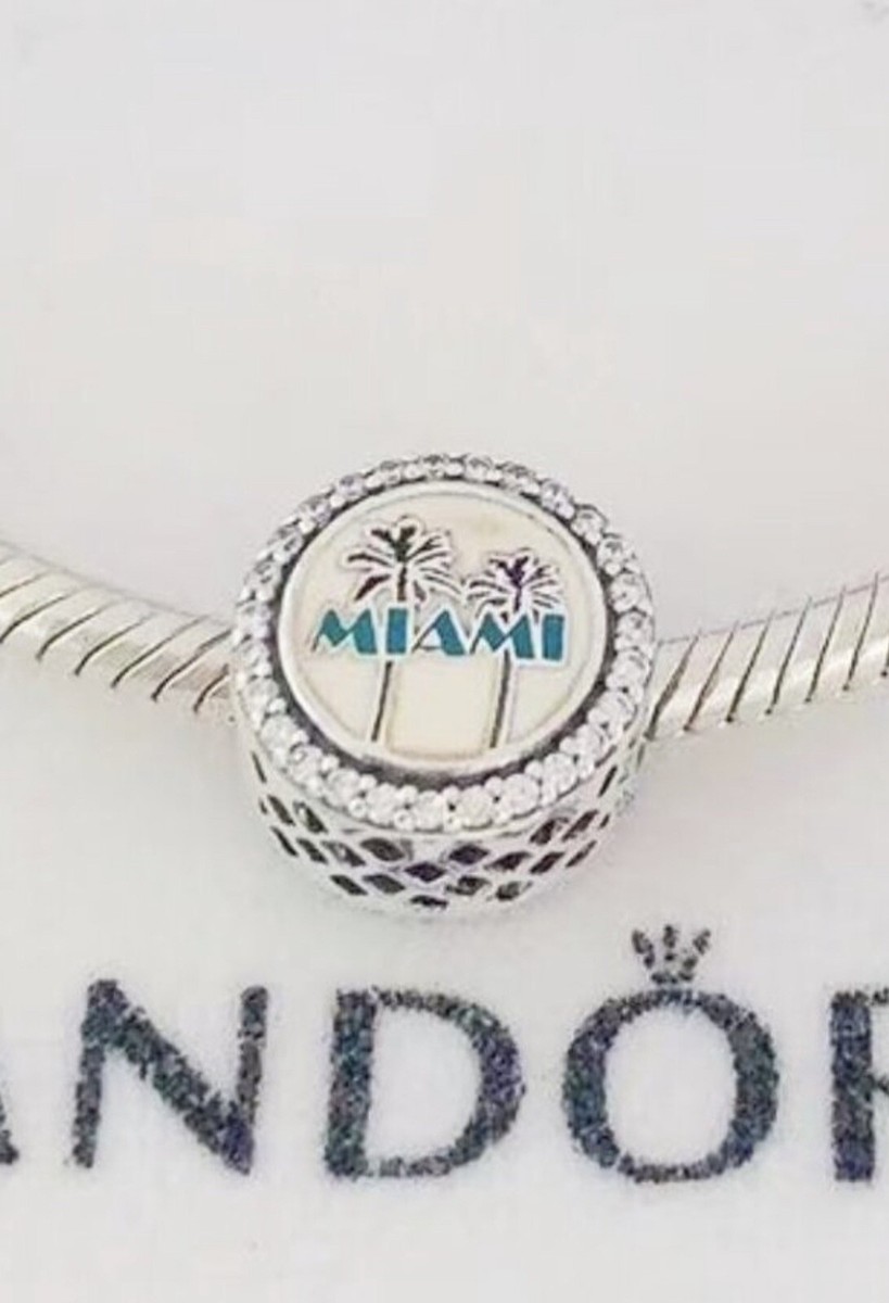 Florida Flamingo Pandora Charm New Rose Gold Plated Pink Murano Glass