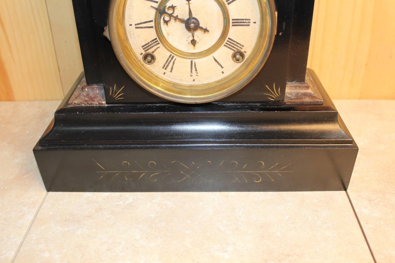 Antique Kroeber 8 Day Iron Mantle Clock ~ 1800's ~ In Good Running ...