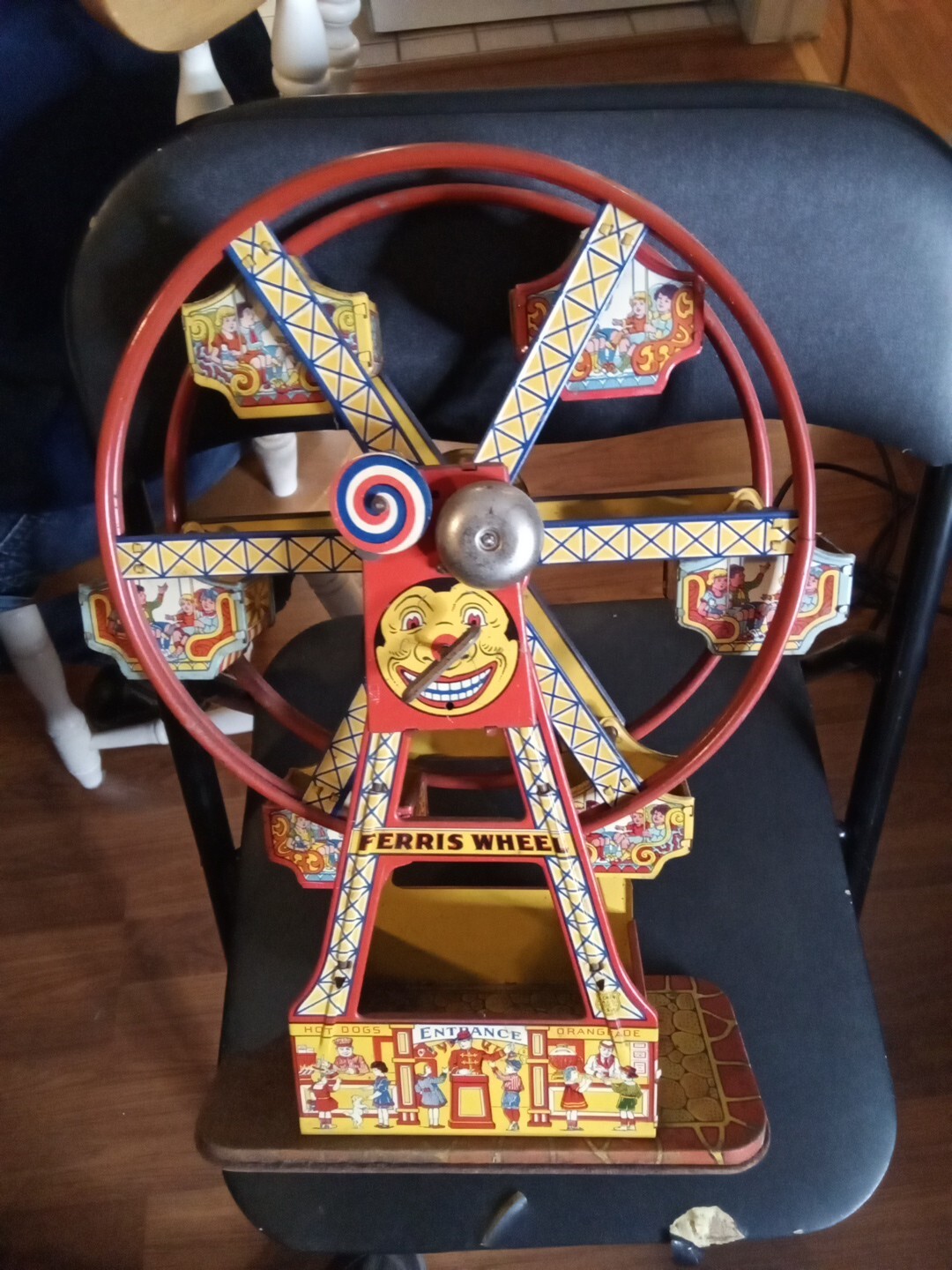 Vintage Rare #172 J.Chein Tin Litho Hercules Ferris Wheel Wind-Up Toy ...