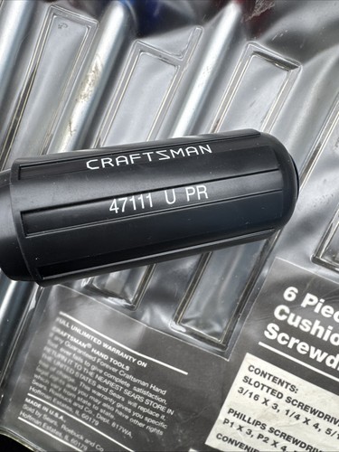 Sears Craftsman USA Nos 6pc Cushion Grip Screwdriver Set 47116 Pratt ...