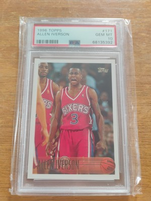1996 Topps Allen Iverson Rookie Card PSA 10 Gem Mint | eBay