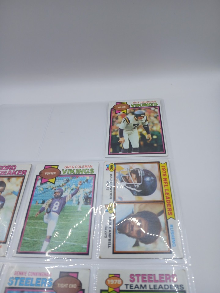 7 Card Lot 1979 TOPPS NFL Football Cards Walter Payton Earl Campbell ...