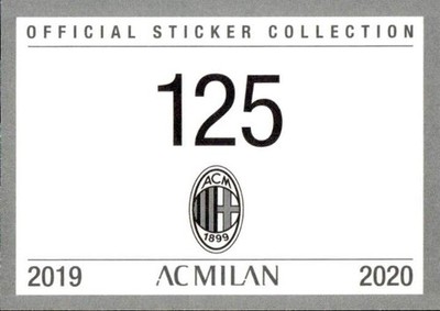 Figurina Official Sticker Collection Milan AC 2019/20 # 125 | eBay