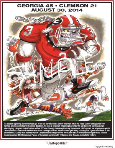 Georgia Bulldogs Football Dave Helwig 2014 Unstoppable Artwork Todd ...