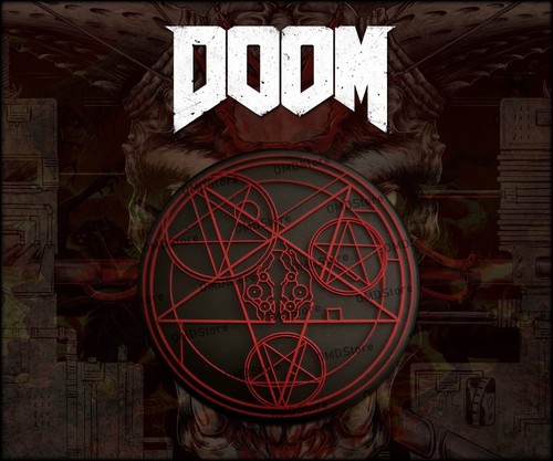 Doom Game Pentagram Icon Sin Satanic Occult Rune Halloween Airsoft 3D ...