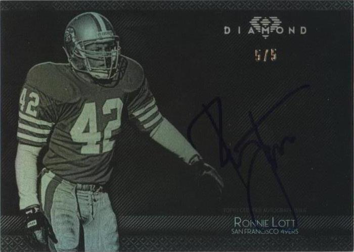 2015 Topps Diamond - Autographs Ronnie Lott #RL-4 Metallic Blue Ink /5 ...