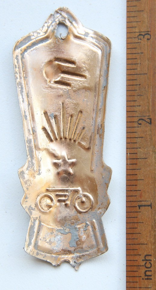 Vintage Soviet USSR Russian Bicycle Head Badge Tag Emblem ''ПВЗ Penza ...