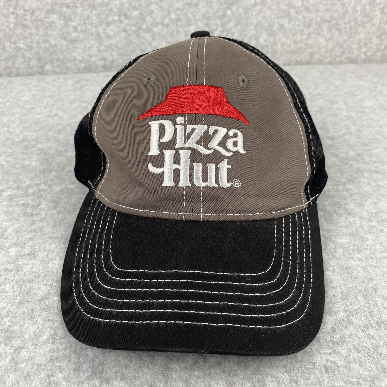 Pizza Hut Hat Cap Black Gray Employee Uniform Strapba… - Gem