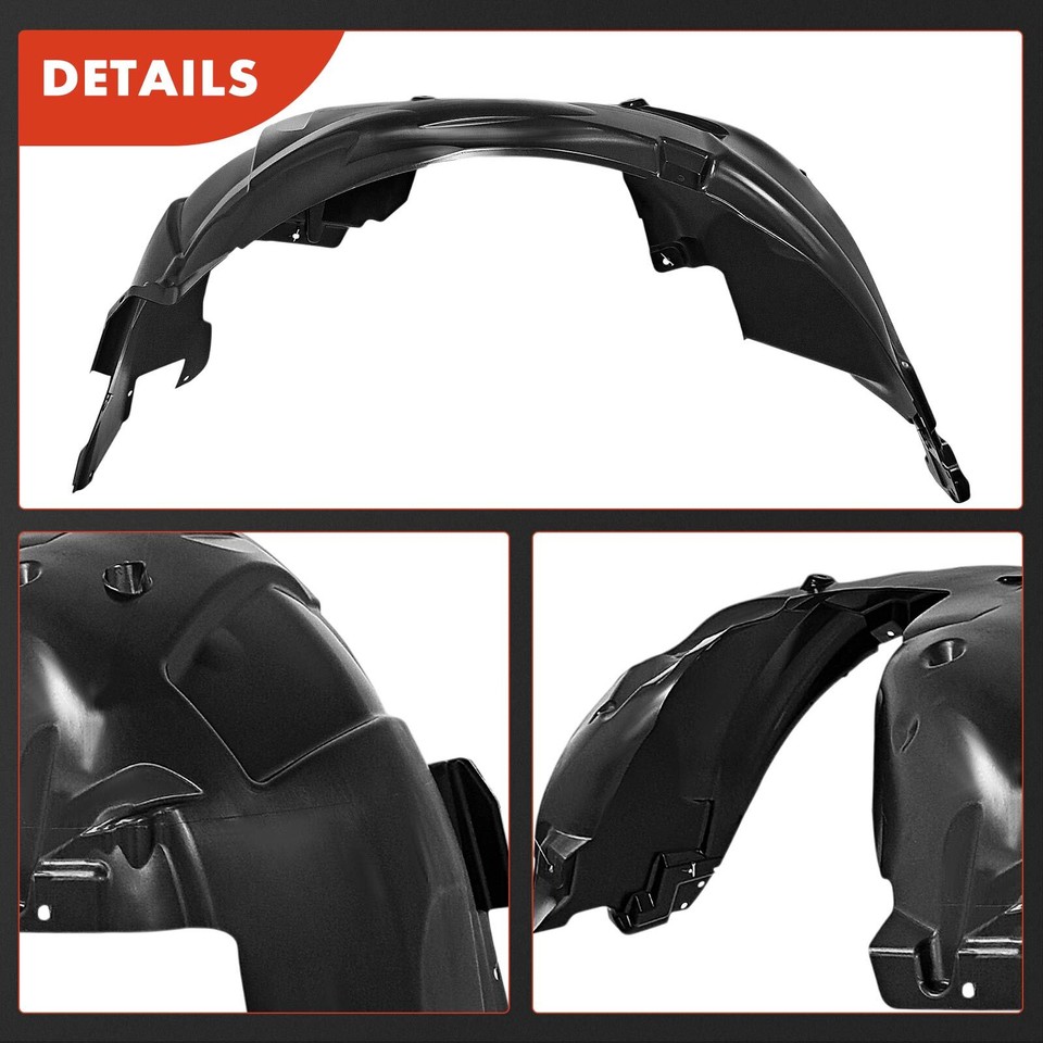 2x Front Inner Fender Liners Splash Shield for Ford Mustang GT GT ...