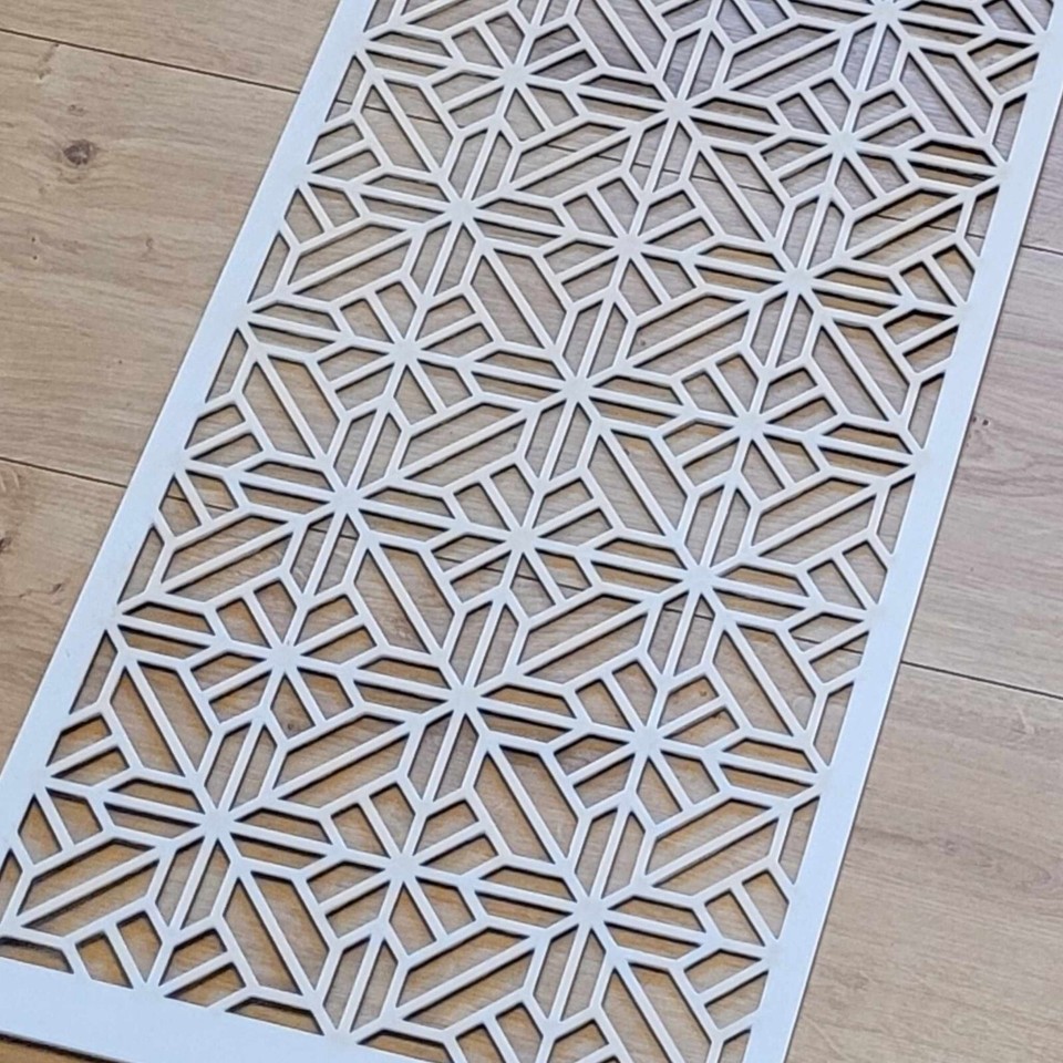 Art deco Trellis Decorative Screen Radiator Cabinet Cut MDF Panel 3mm ...